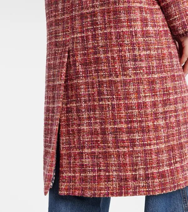 Etro Checked Cotton And Wool-blend Coat