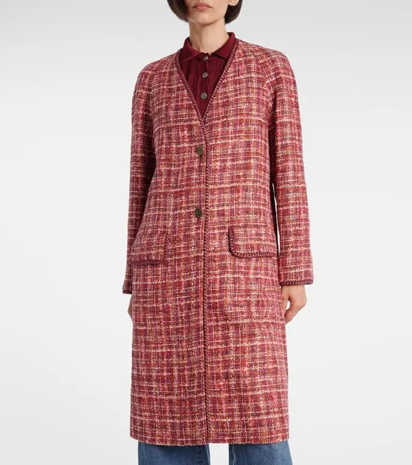 Etro Checked Cotton And Wool-blend Coat