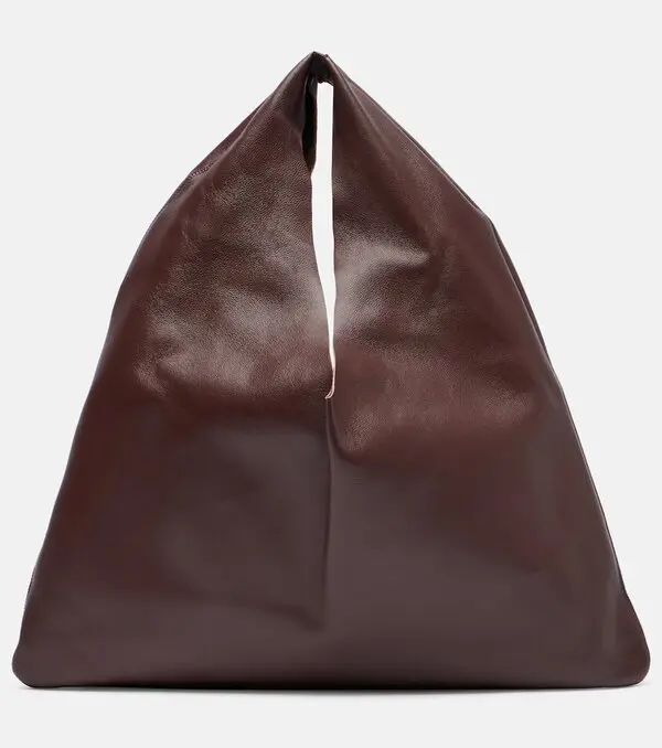 THE ROW Bindle Small Leather Tote Bag - Brown