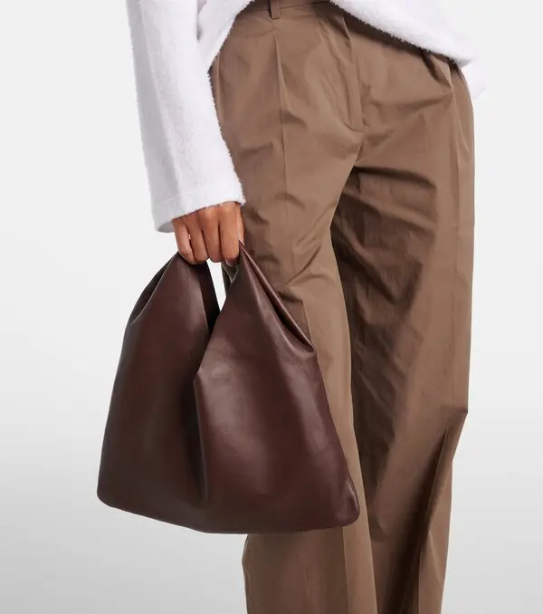 THE ROW Bindle Small Leather Top-handle Bag - Brown