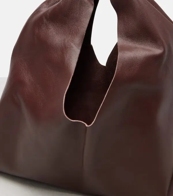 THE ROW Bindle Small Leather Top-handle Bag - Brown
