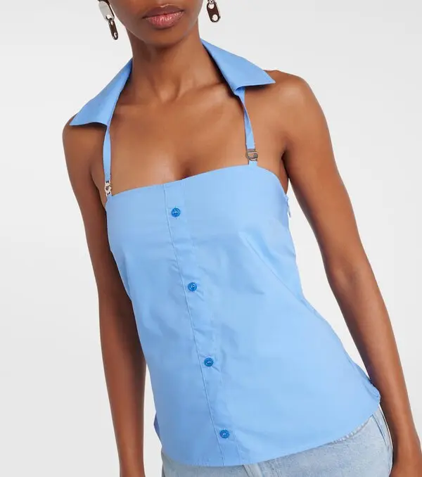 Coperni Halterneck Cotton Top