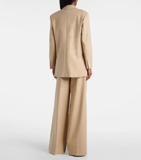 Max Mara Suez Double-breasted Cotton-blend Blazer - Beige