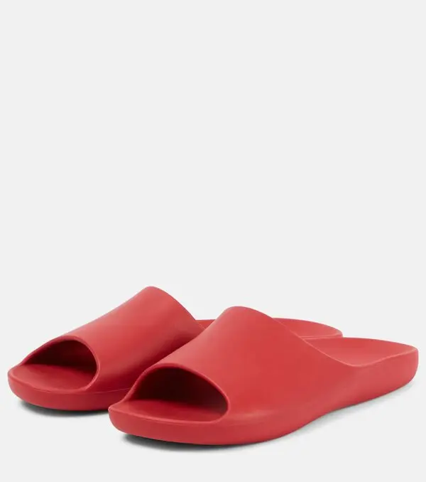 THE ROW Ama Rubber Slides - Red