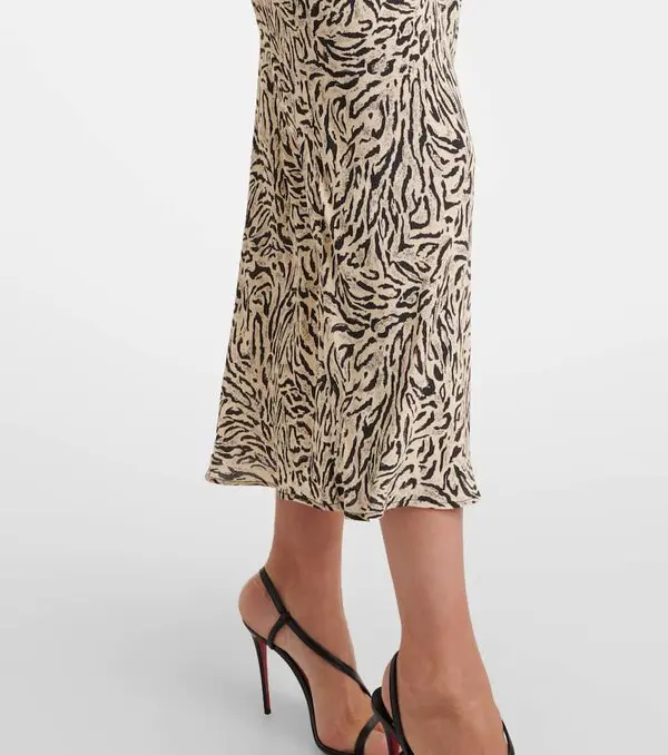 Rixo Iggy Embroidered Midi Dress