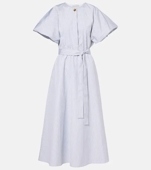 Altuzarra Paulina Striped Cotton Midi Dress