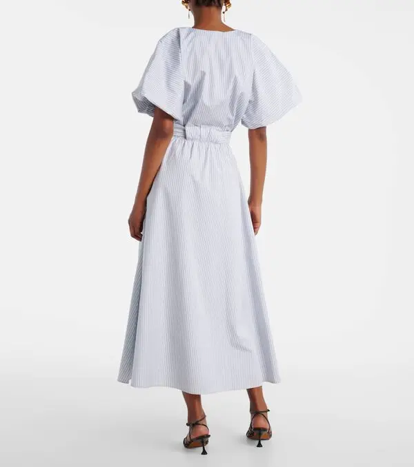 Altuzarra Paulina Striped Cotton Midi Dress