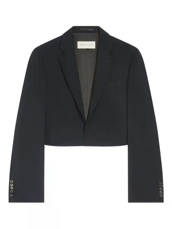 Dries Van Noten Crop-hem Blazer With Buttoned Cuffs