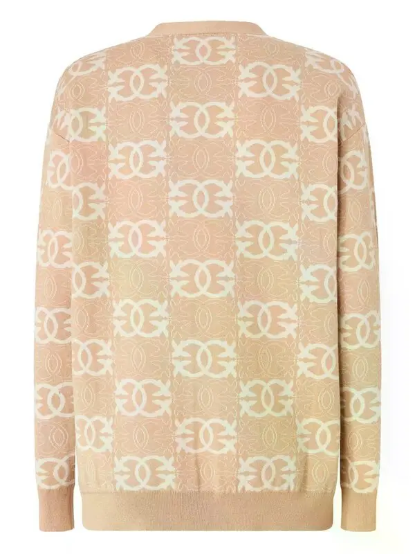 Pinko Geometric-pattern Cardigan - Neutrals