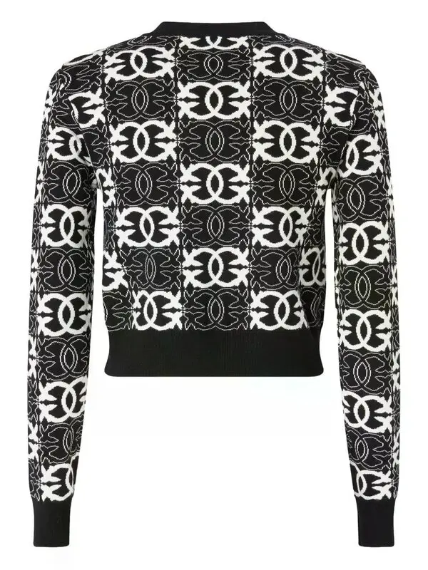 Pinko Geometric-pattern Sweater - Black