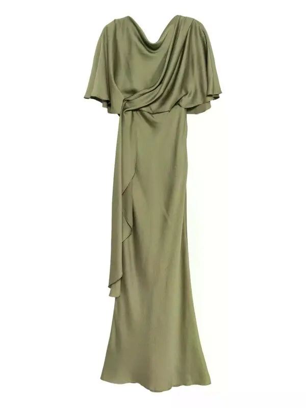 Amsale Satin Hammered Gown