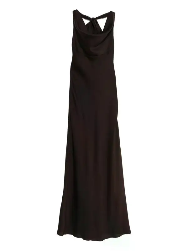 Amsale Hammered Halterneck Gown