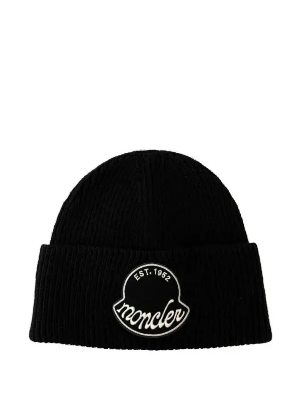 Moncler Logo-patch Beanie - Black