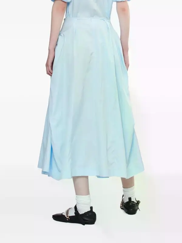 Simone Rocha Panelled Pleated Midi Skirt