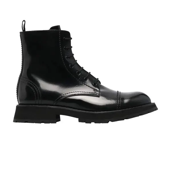 Alexander McQueen Lace-up Cap Toe Ankle Boot