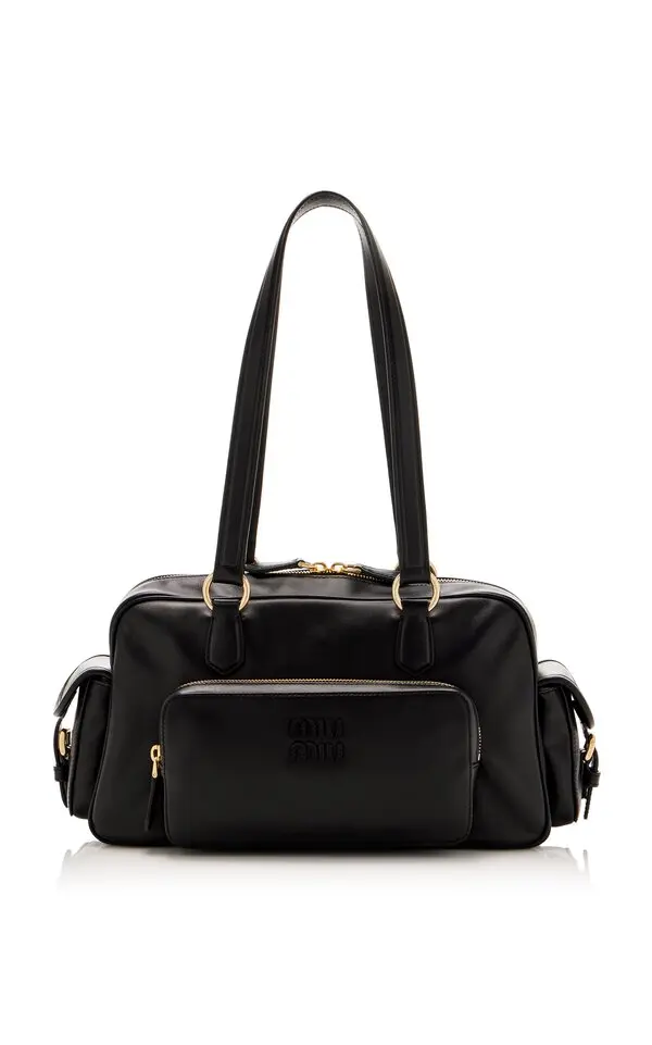 Miu Miu Pocket Leather Top Handle Bag