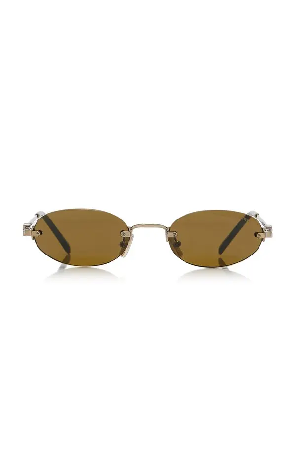Miu Miu Round Frame Sunglasses - Brown