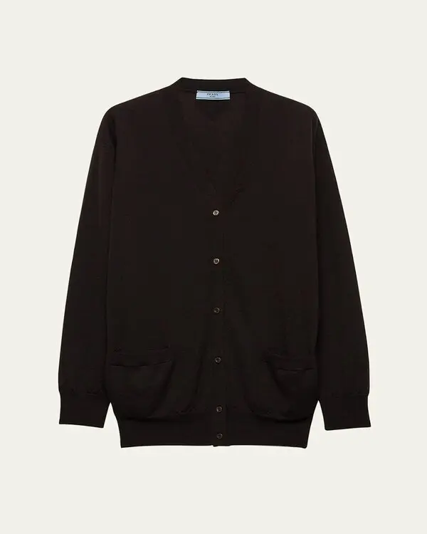 Prada Superfine Cashmere V-neck Cardigan