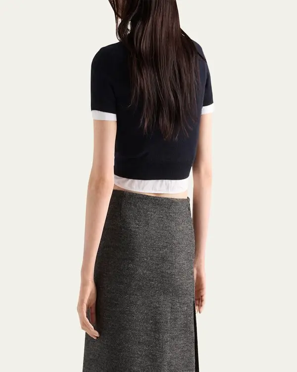 Prada Cashmere Crop Sweater