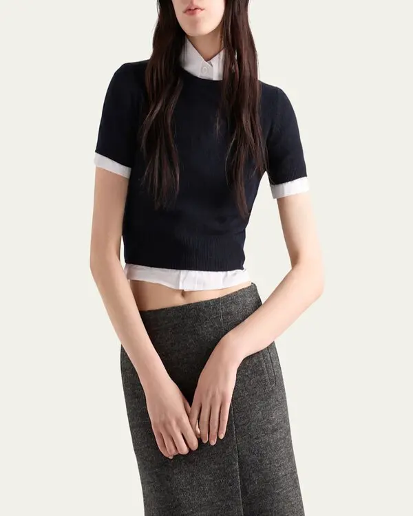 Prada Cashmere Crop Sweater