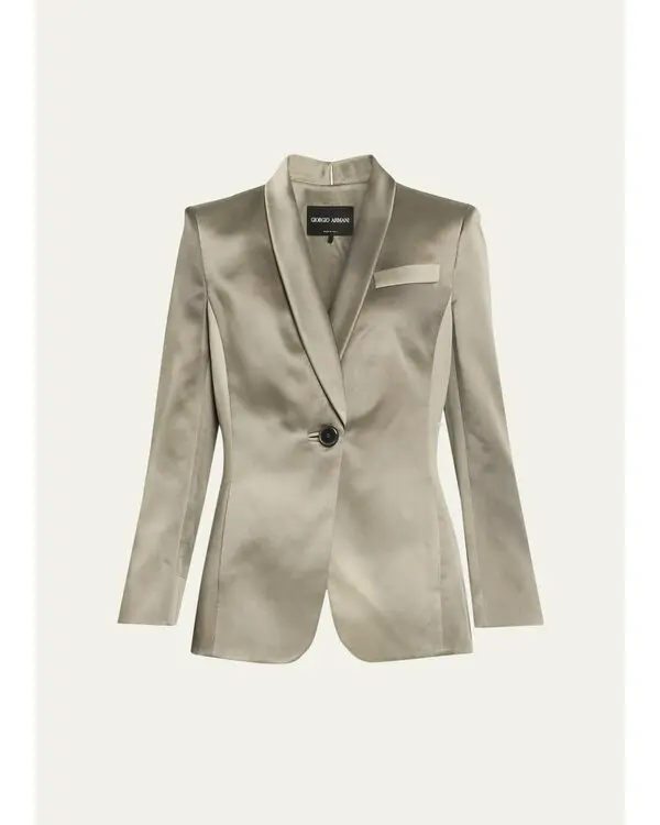 Giorgio Armani Ombre Satin Single-breasted Blazer