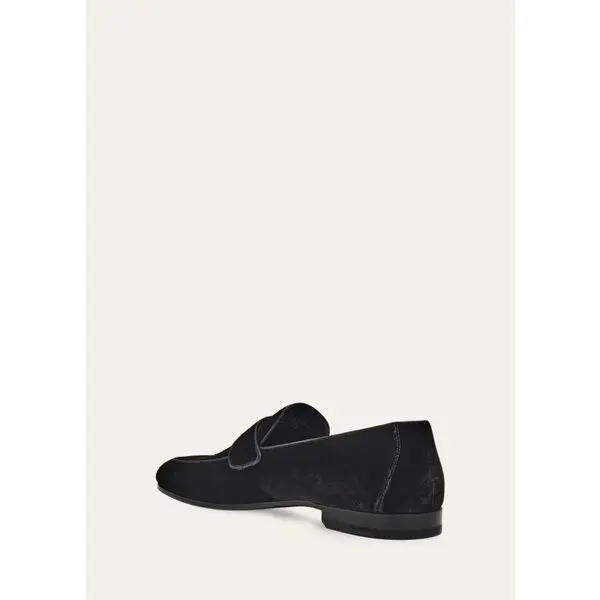 Magnanni Jasper Ii Velvet Keeper Loafers - Black