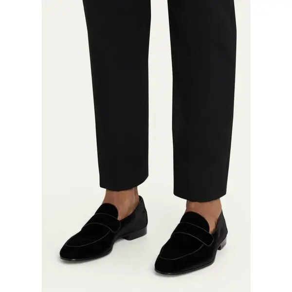 Magnanni Jasper Ii Velvet Keeper Loafers - Black