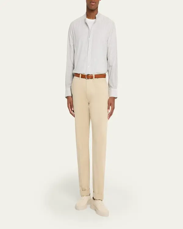 Officine Générale Cotton Twill Five-pocket Straight Fit Pants