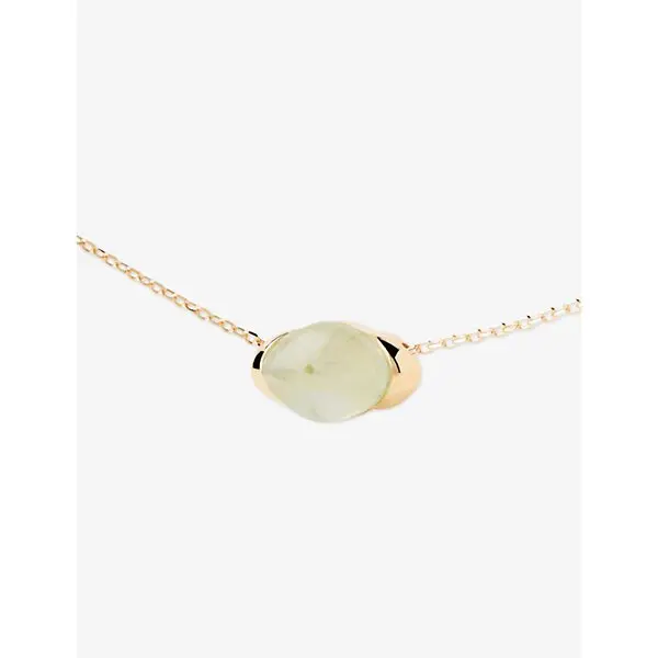 PDPAOLA Prehnite Bay Necklace - Gold