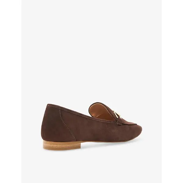 DUNE Grained Snaffle-trim Suede Loafers - Brown Suede