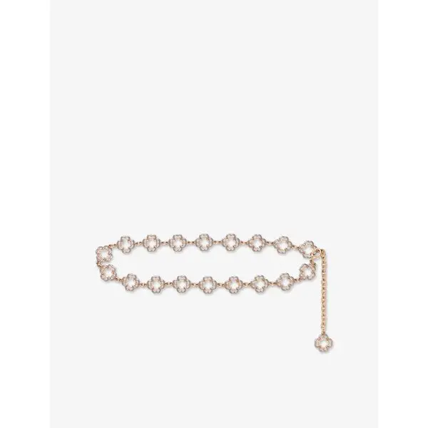 Maje Two-tone Clover Chain Belt - Silver/gold