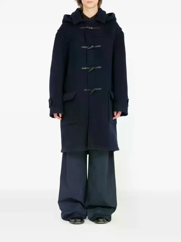 MAISON MARGIELA Wool Duffle Coat - Blue