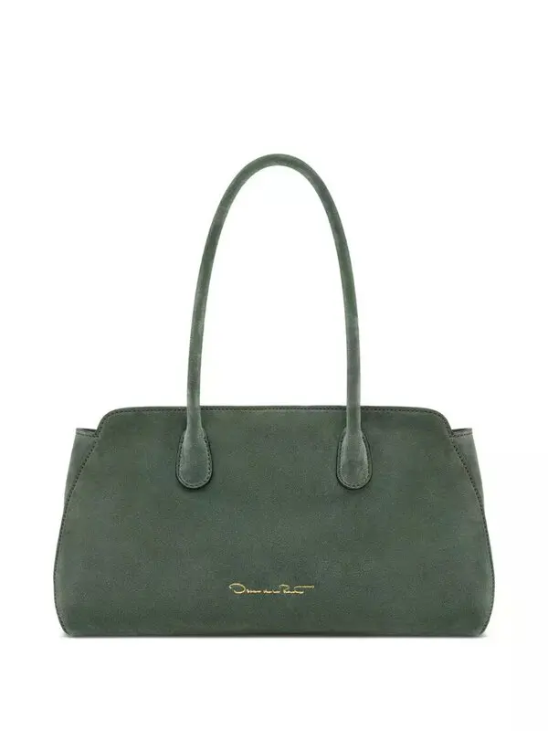 Oscar De La Renta Aster Suede Shoulder Bag