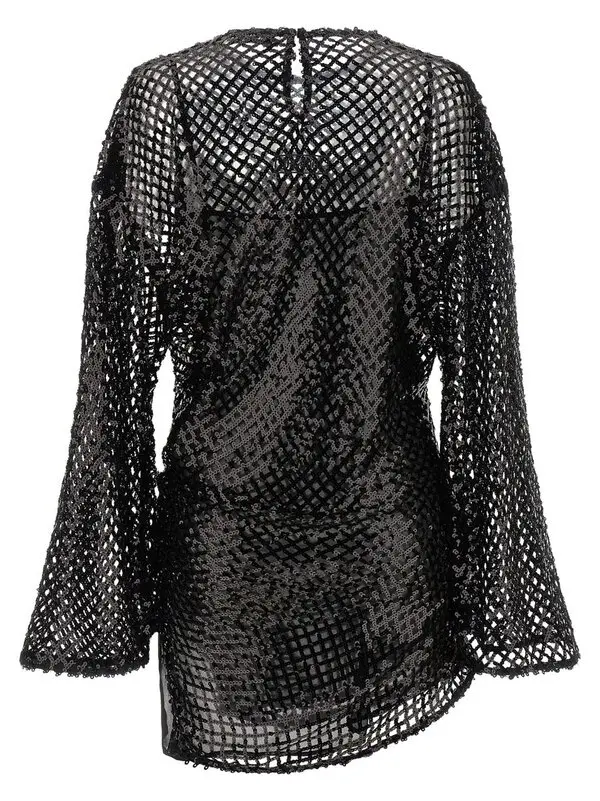 Attico Sequin Appliqué Mini Dress