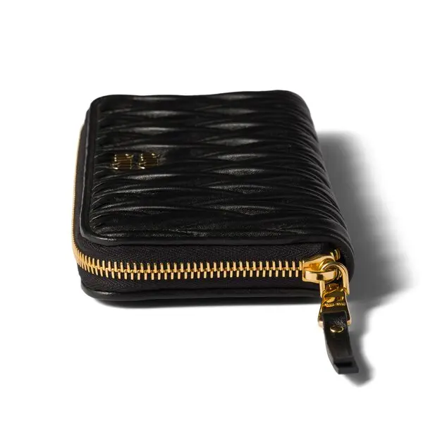 PriceDown↓miu miu　ロングウォレット Miu Miu Matelasse Nappa Leather Zip Around Wallet | Miu Miu