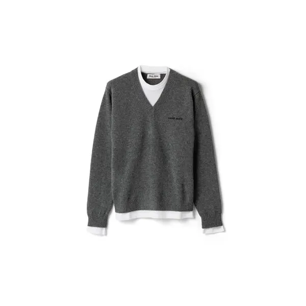 Miu Miu Cashmere V-neck Sweater