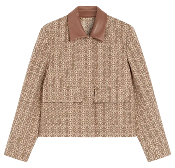 Max Mara Jacquard Boxy Jacket - Camel