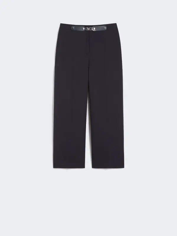 Max Mara Cropped Trousers With Leather Strap