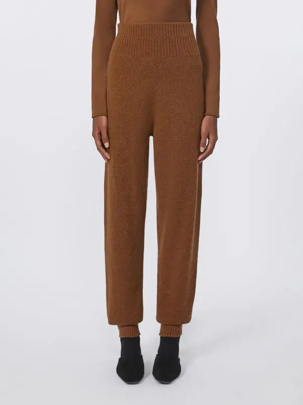 Max Mara Camel Yarn Jogging Trousers