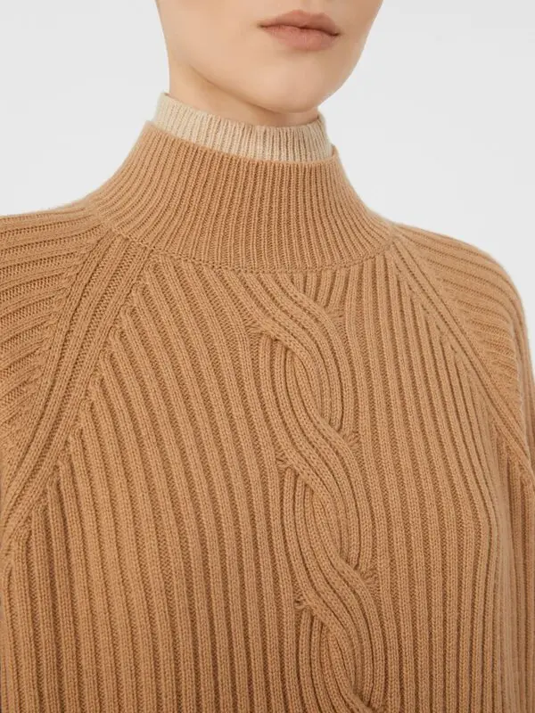 Max Mara Wool And Cashmere Cable-knit Jumper