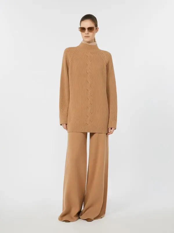 Max Mara Wool And Cashmere Cable-knit Jumper