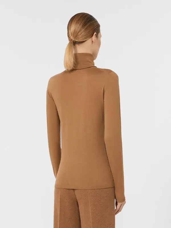 Max Mara Wool Knit Turtleneck Jumper - Camel