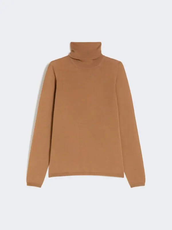Max Mara Wool Knit Turtleneck Jumper - Camel