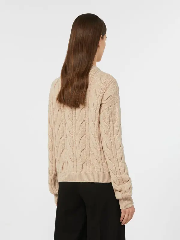 Max Mara Wool And Cashmere Jumper With Lace Insert