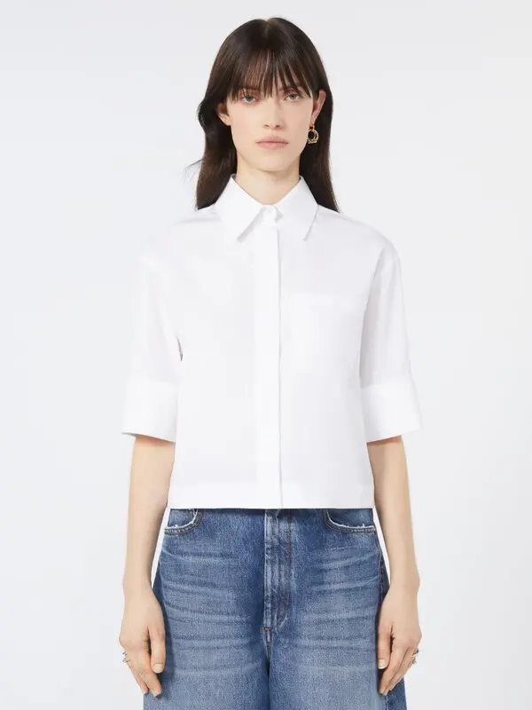 Max Mara Boxy Cotton Shirt - Optical White