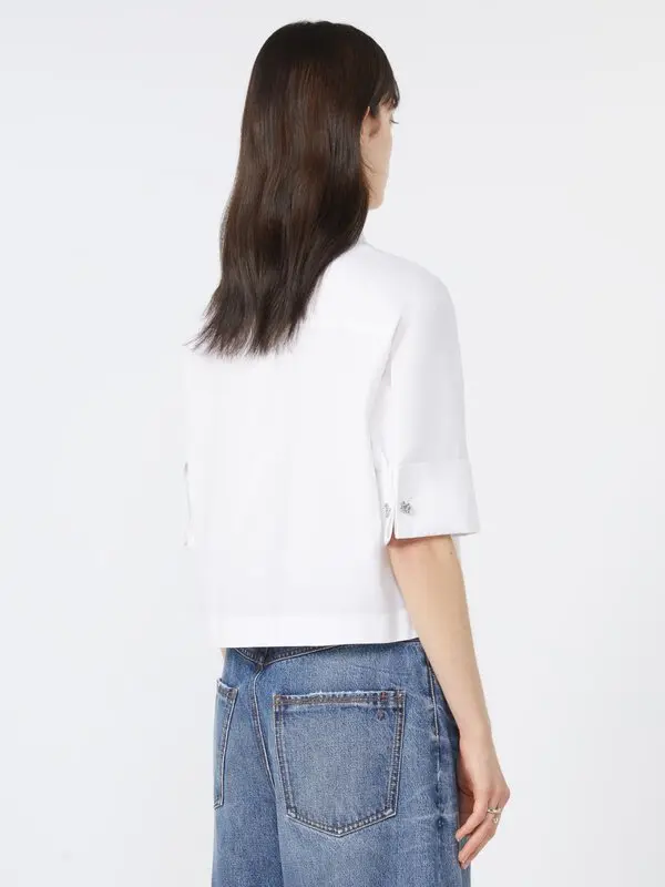 Max Mara Boxy Cotton Shirt - Optical White