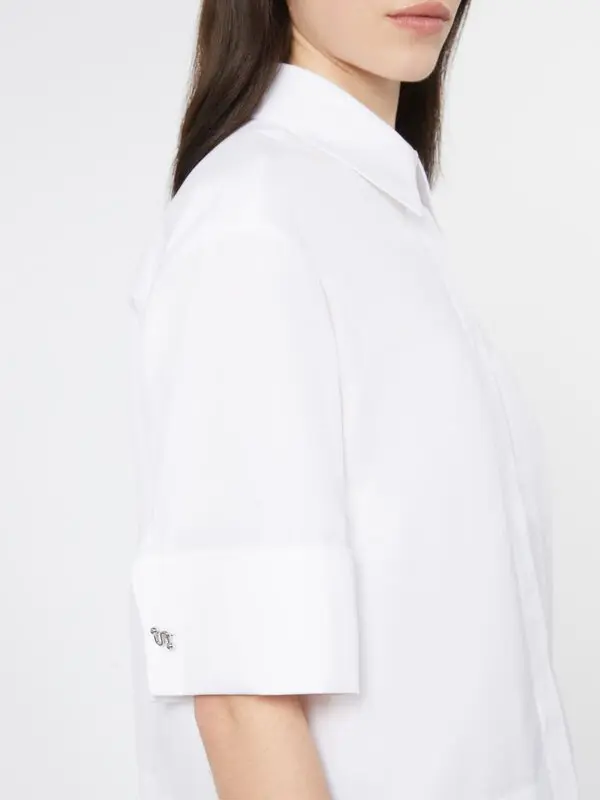 Max Mara Boxy Cotton Shirt - Optical White