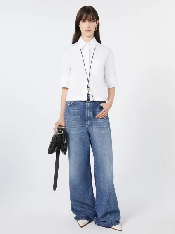 Max Mara Boxy Cotton Shirt - Optical White