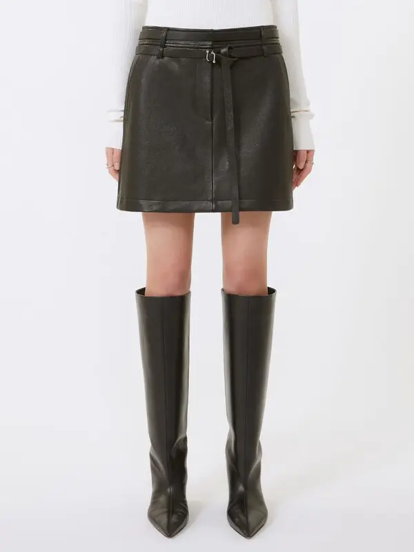 Max Mara Nappa Leather Mini Skirt