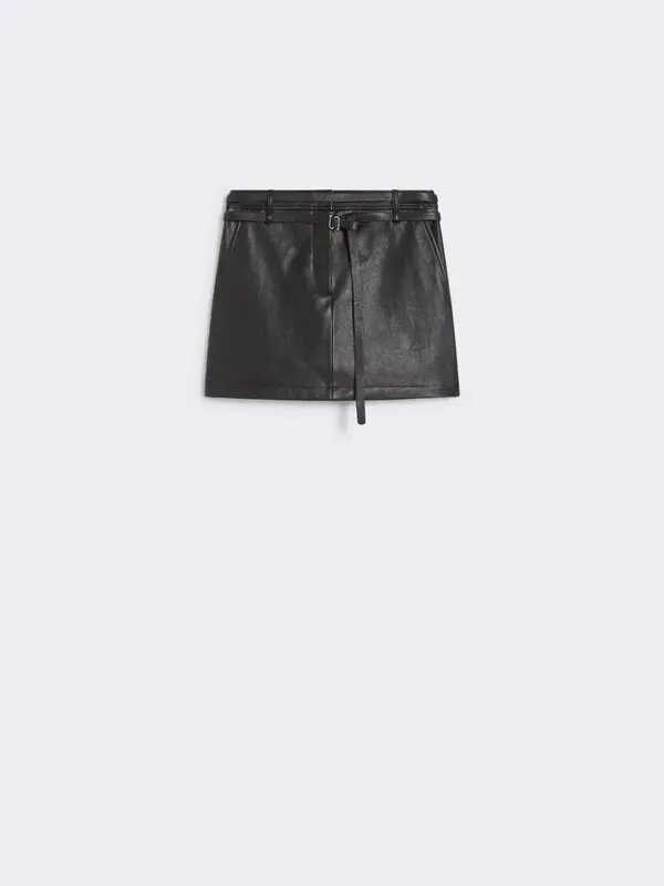 Max Mara Nappa Leather Mini Skirt